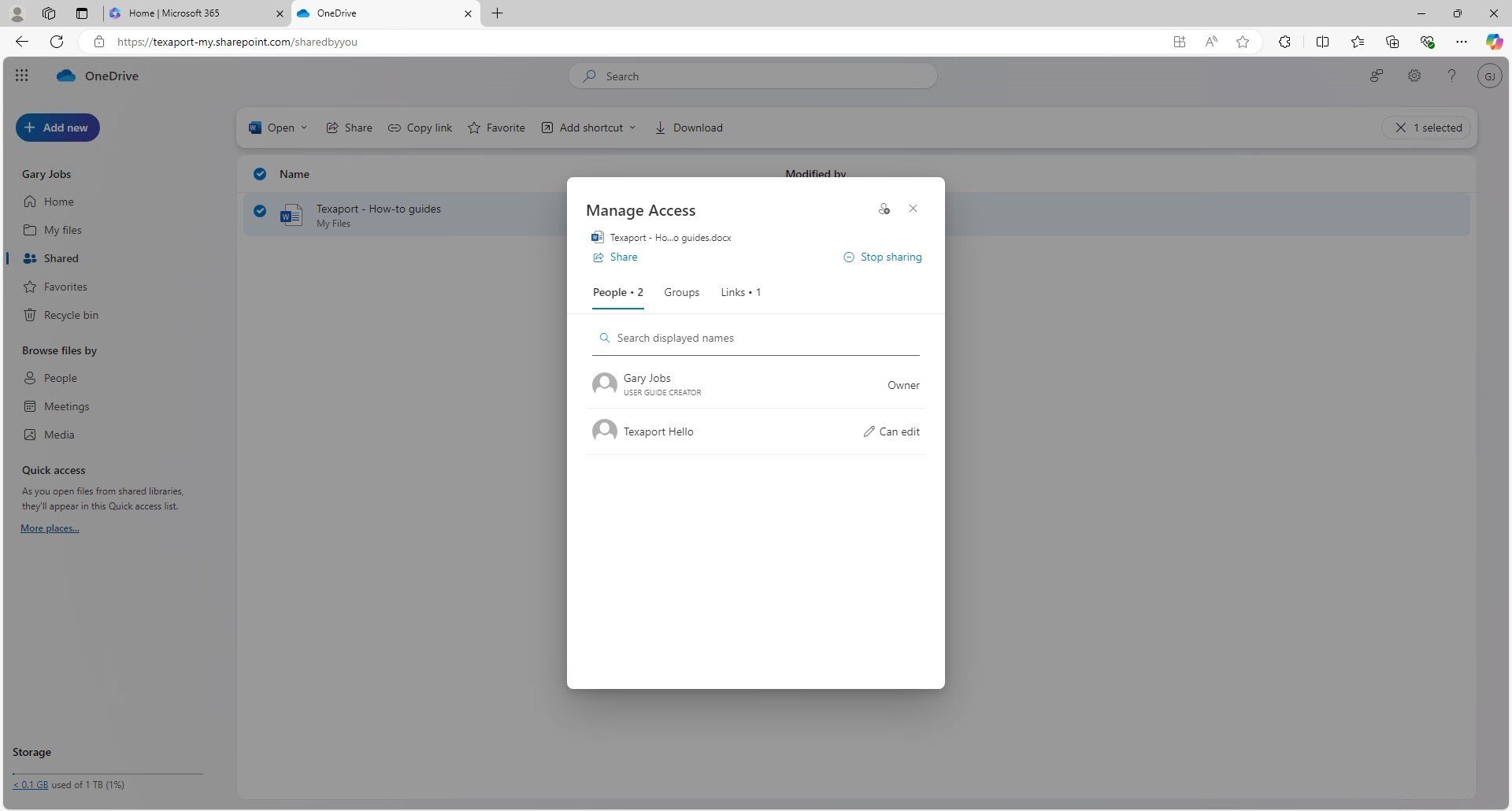 How to use OneDrive for secure file transfer | Texaport